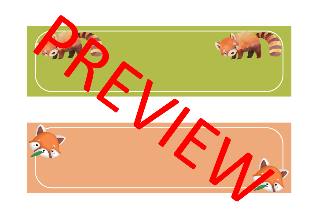 Red Panda Theme Drawer Cart Labels Editable | Made By Teachers