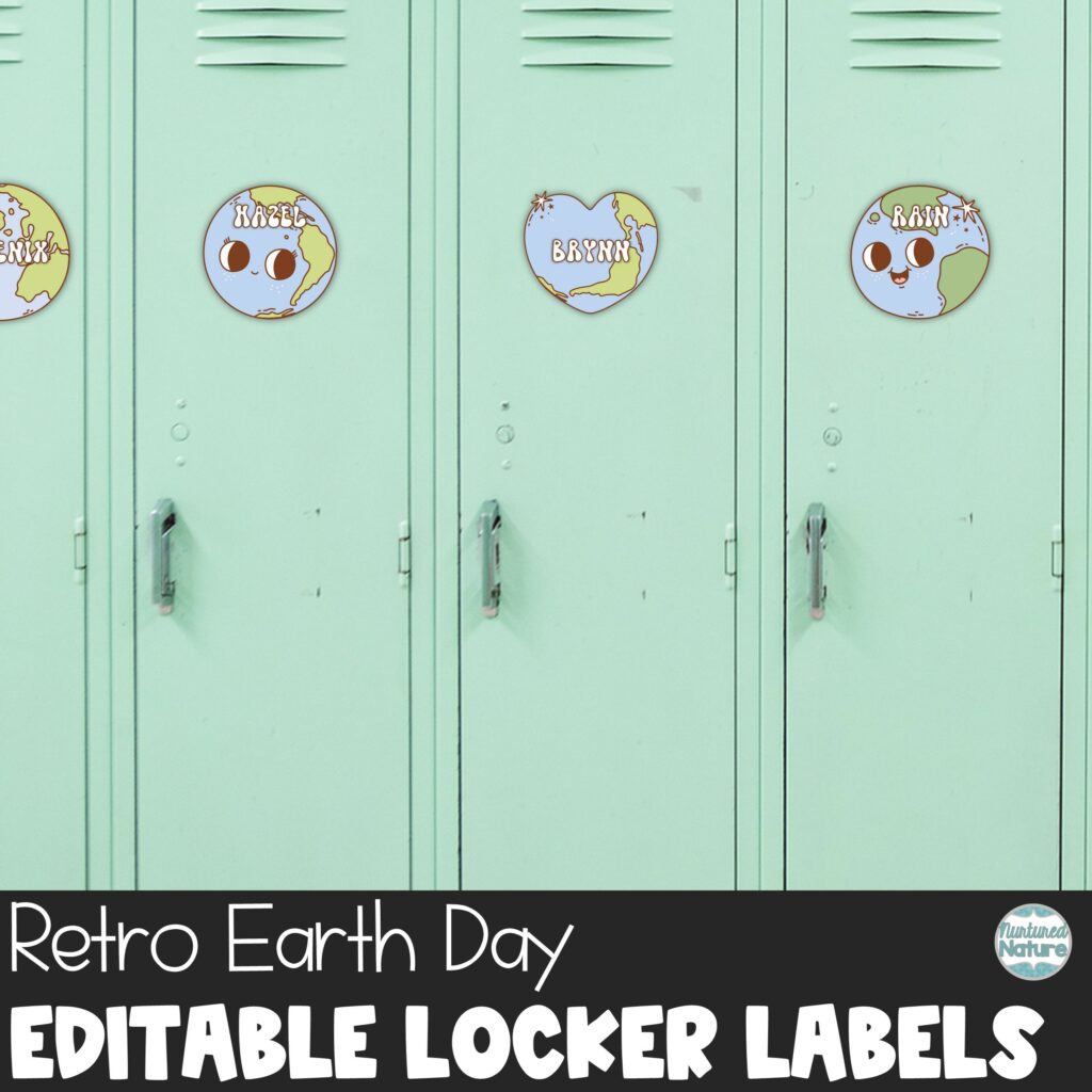 Earth Day Decor - Editable Locker Labels or Cubby Tags - Student Name ...