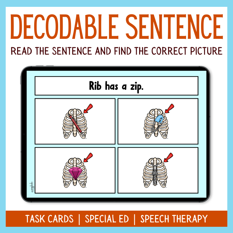 Decodable Sentences CVC words Special Education | Made By Teachers