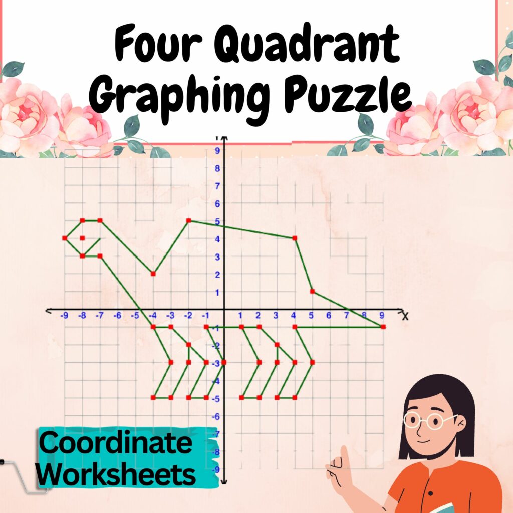 Four Quadrant Graphing Puzzle - Coordinate Worksheets | Made By Teachers