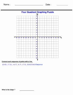 Four Quadrant Graphing Puzzle - Coordinate Worksheets | Made By Teachers
