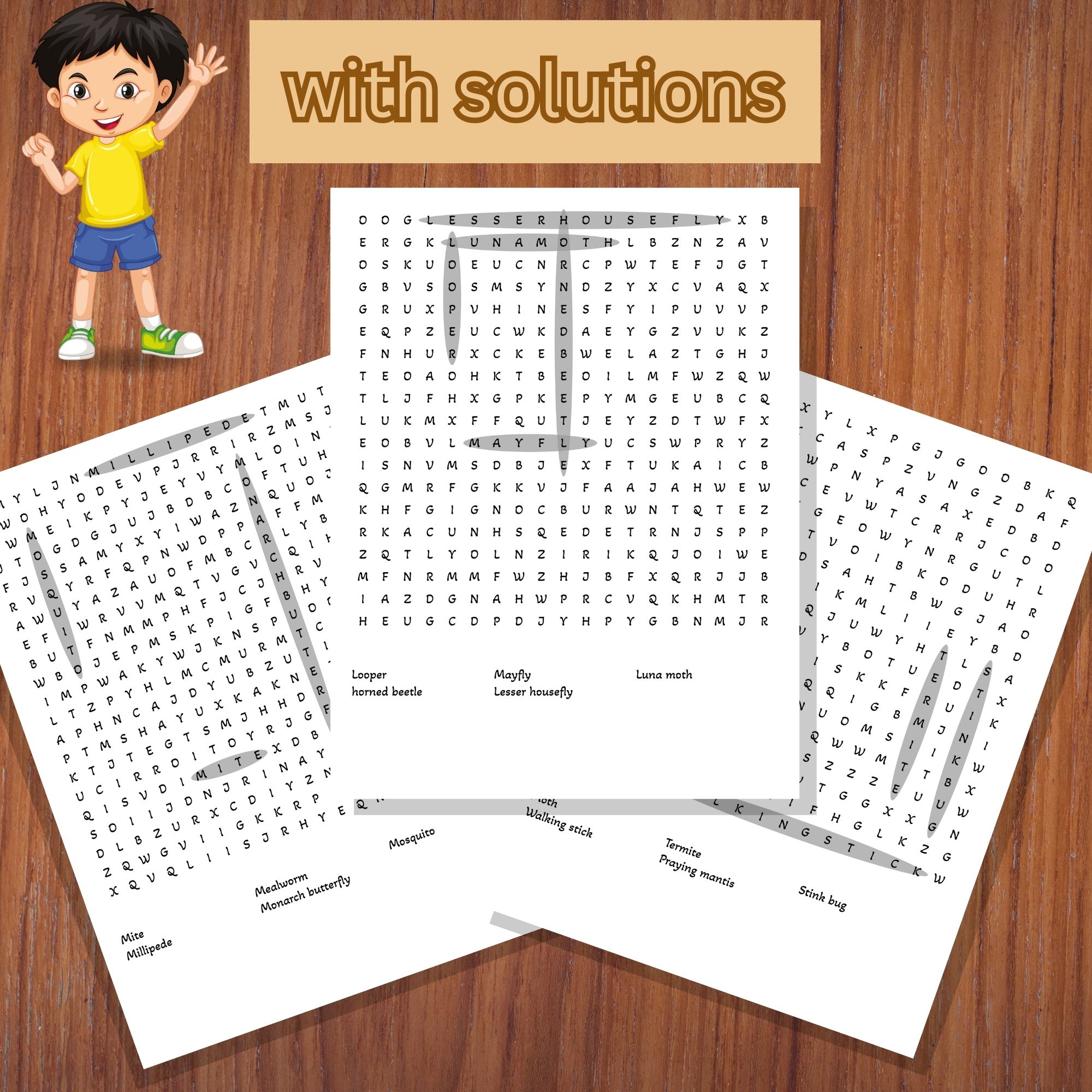 insects word search puzzle | Made By Teachers