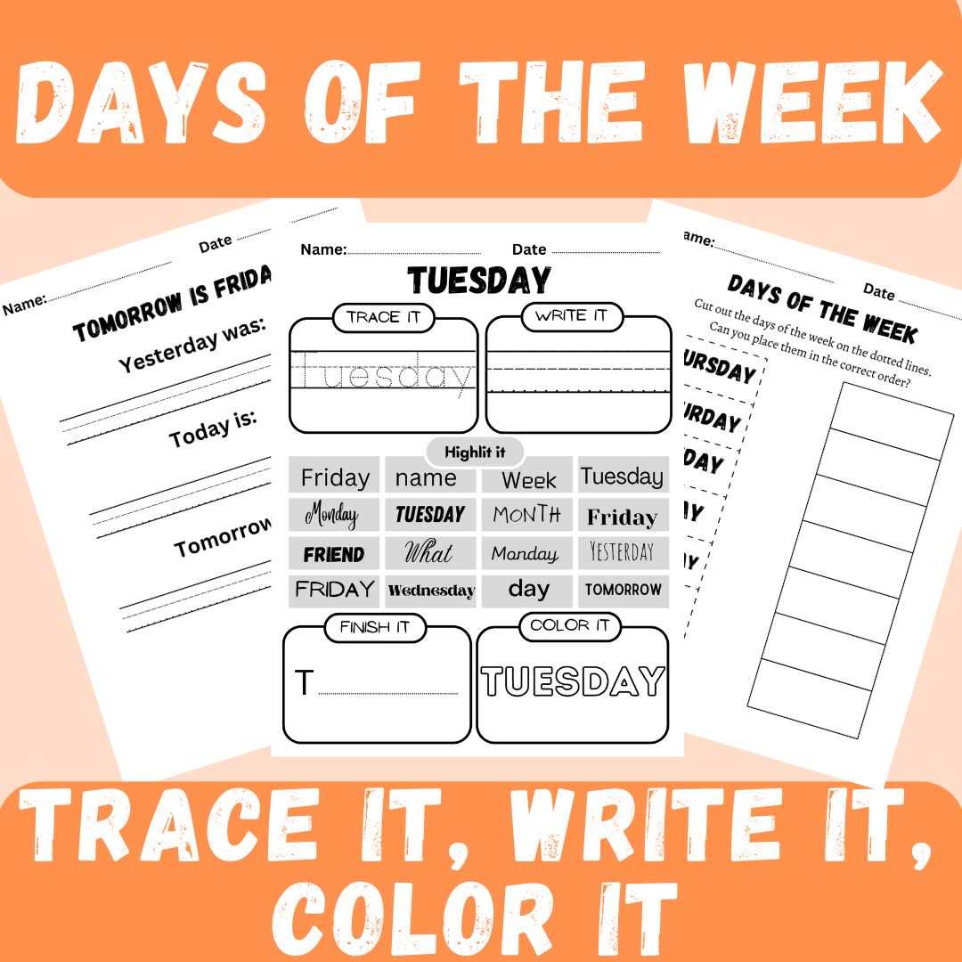 Days of the Week Worksheets | Made By Teachers