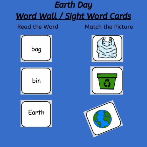 Earth Day Literacy Sight Word Worksheets with Task Cards | Made By Teachers