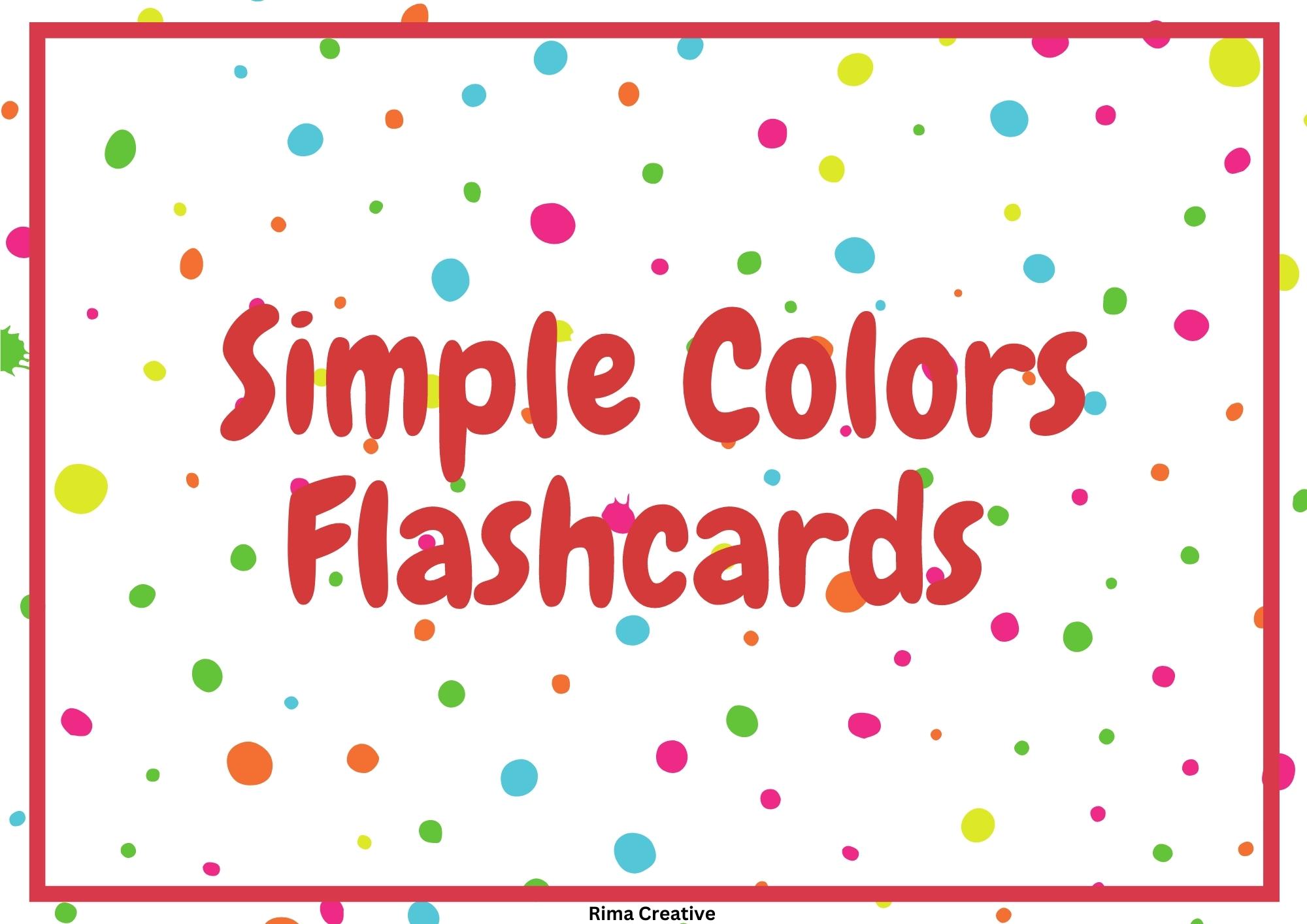 Simple Colors Flashcards | Made By Teachers
