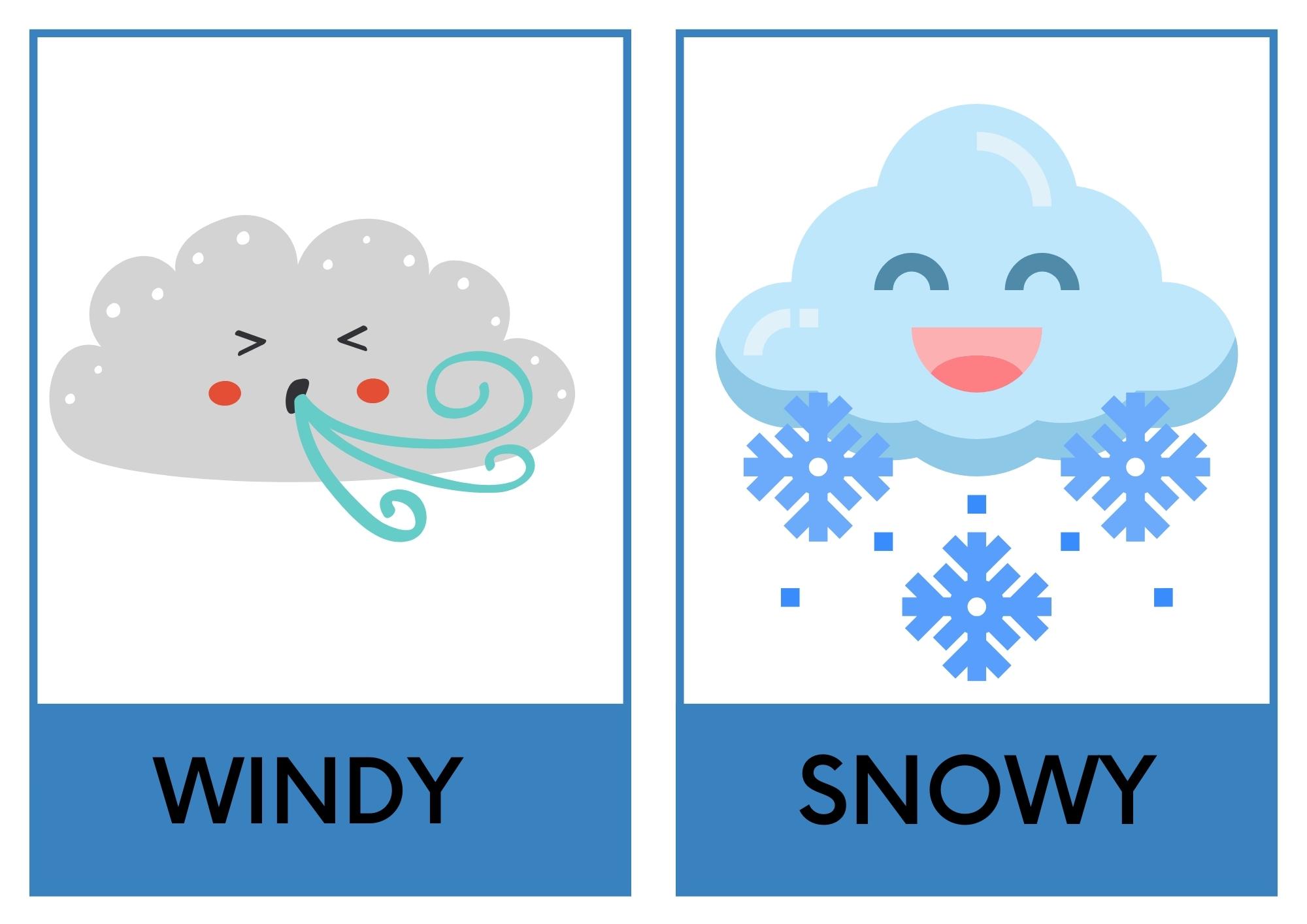 Snowy Flash Card