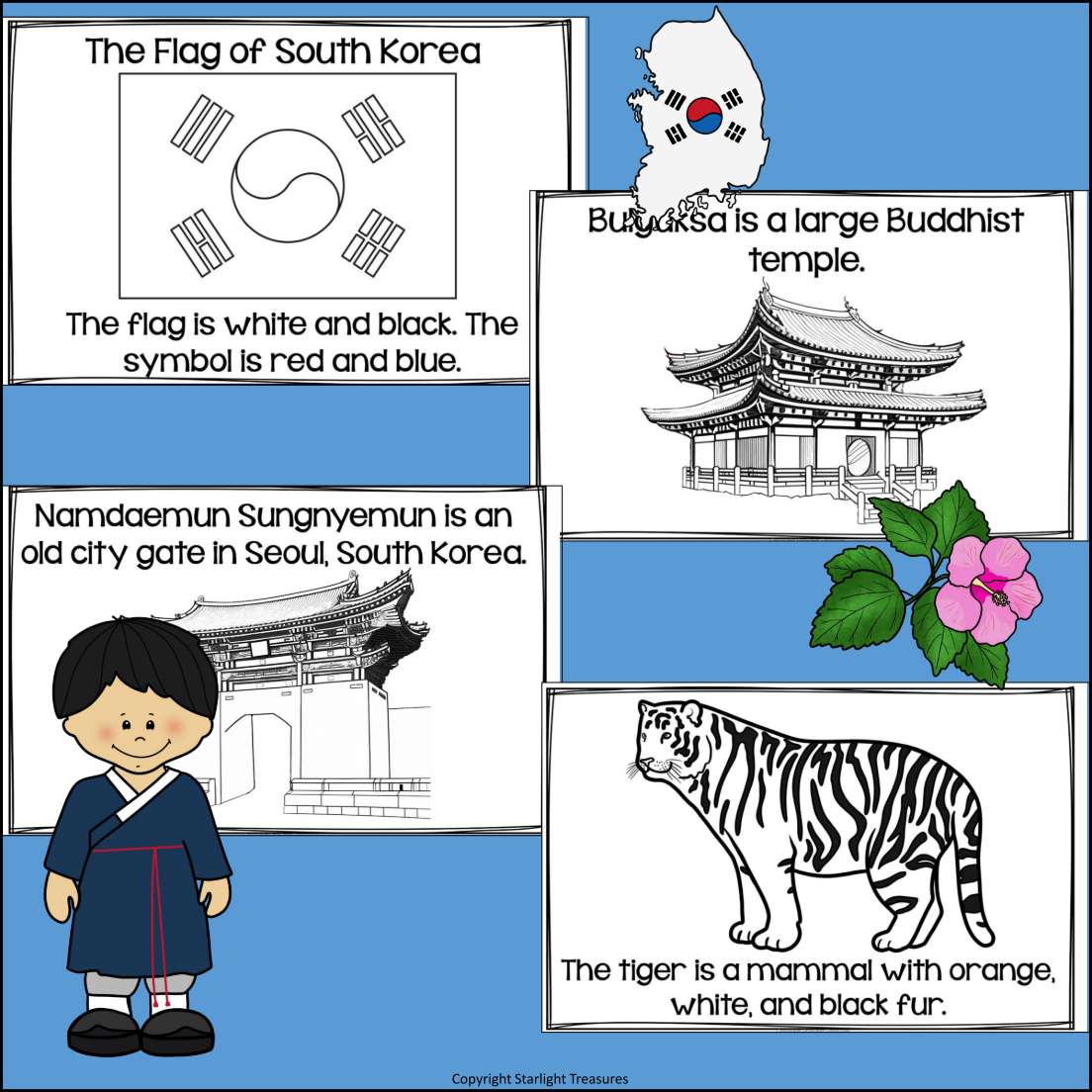 South Korea Mini Book for Early Readers - A Country Study | Made By ...