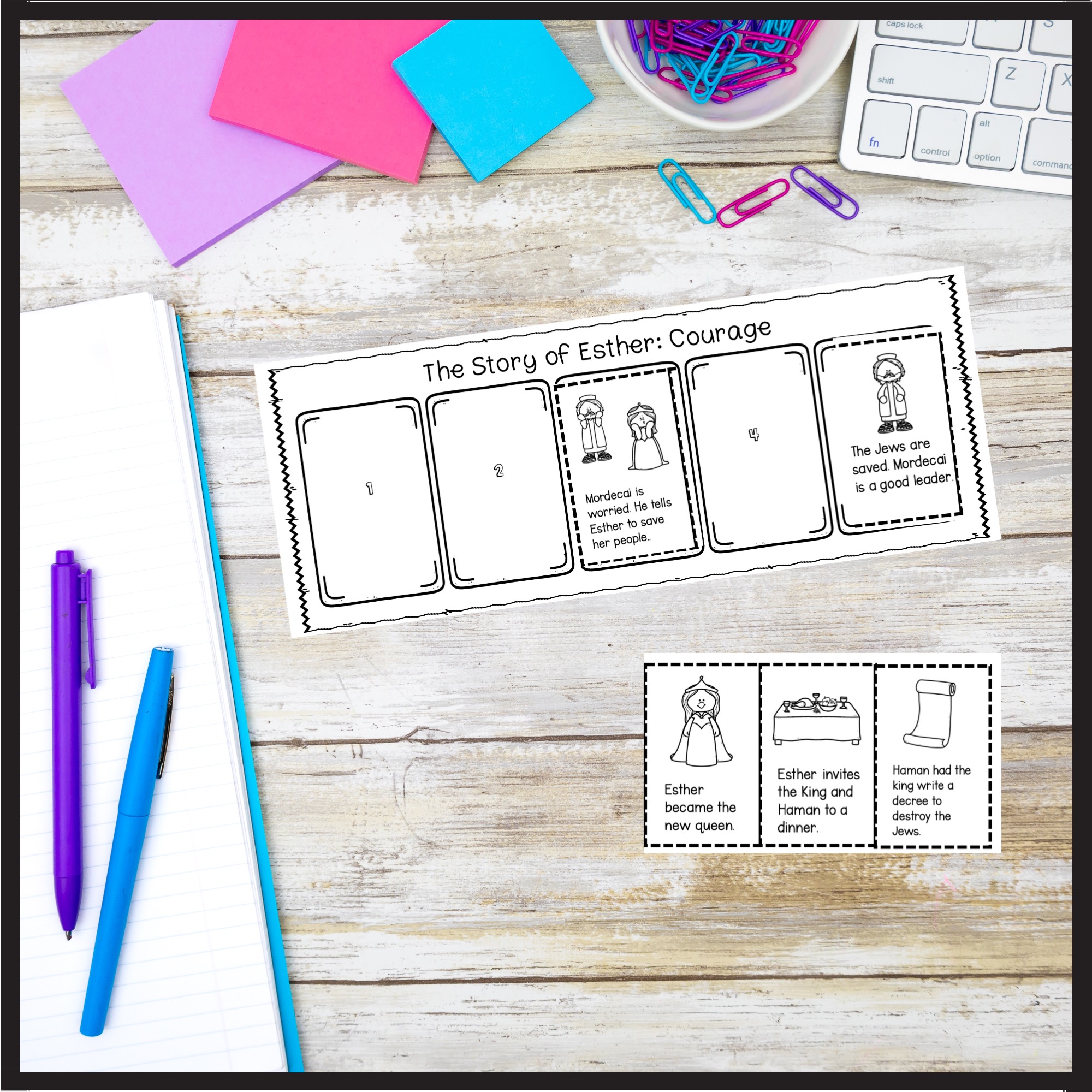 Esther Bible Lesson and Activities Courage 1st 2nd grade | Made By Teachers