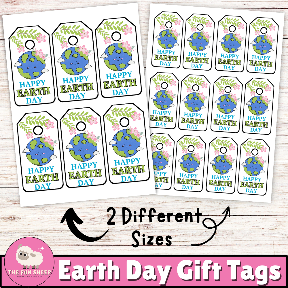 Earth Day Gift Tags | Printable Happy Earth Day tags for Teacher and ...