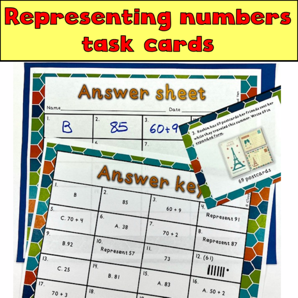Representing Numbers Task Cards | Made By Teachers