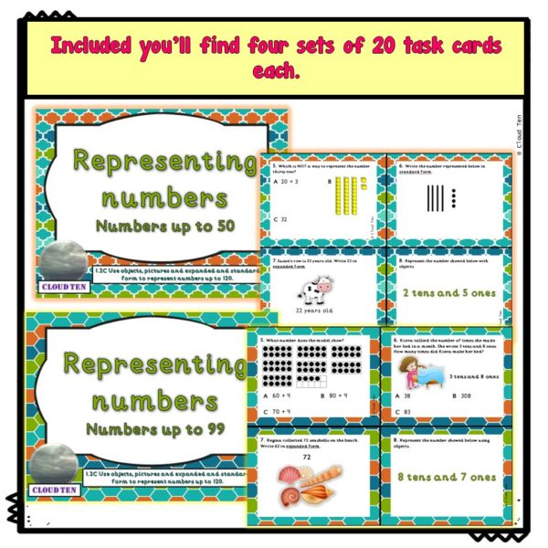 Representing Numbers Task Cards | Made By Teachers