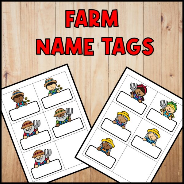 EDITABLE Farm Name Tags | Labels for Classroom Organization | Made By ...