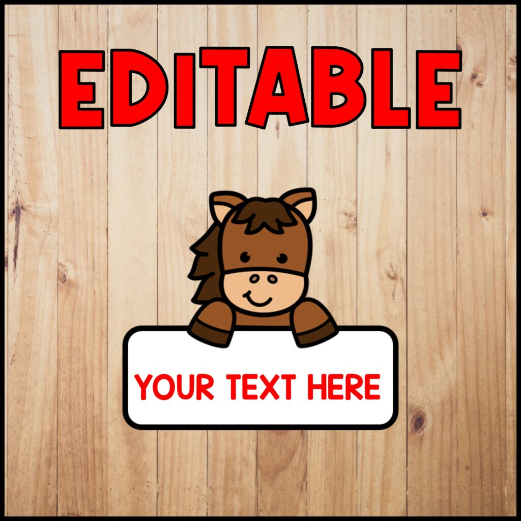 EDITABLE Farm Name Tags | Labels for Classroom Organization | Made By ...