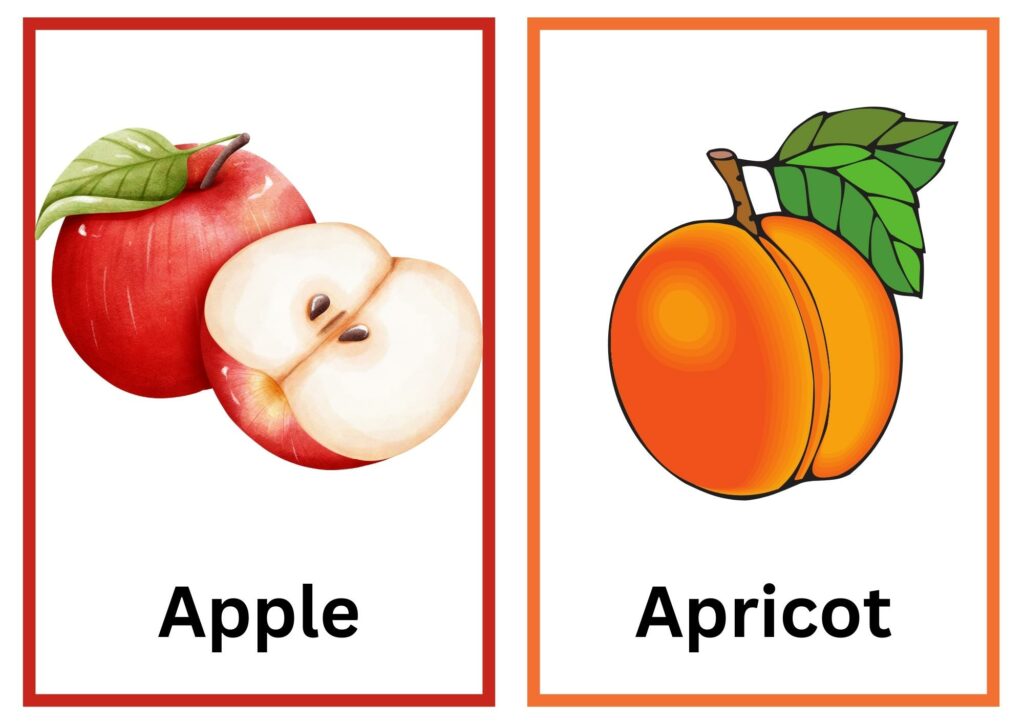 Fruits Flash Cards 30 Types | Made By Teachers
