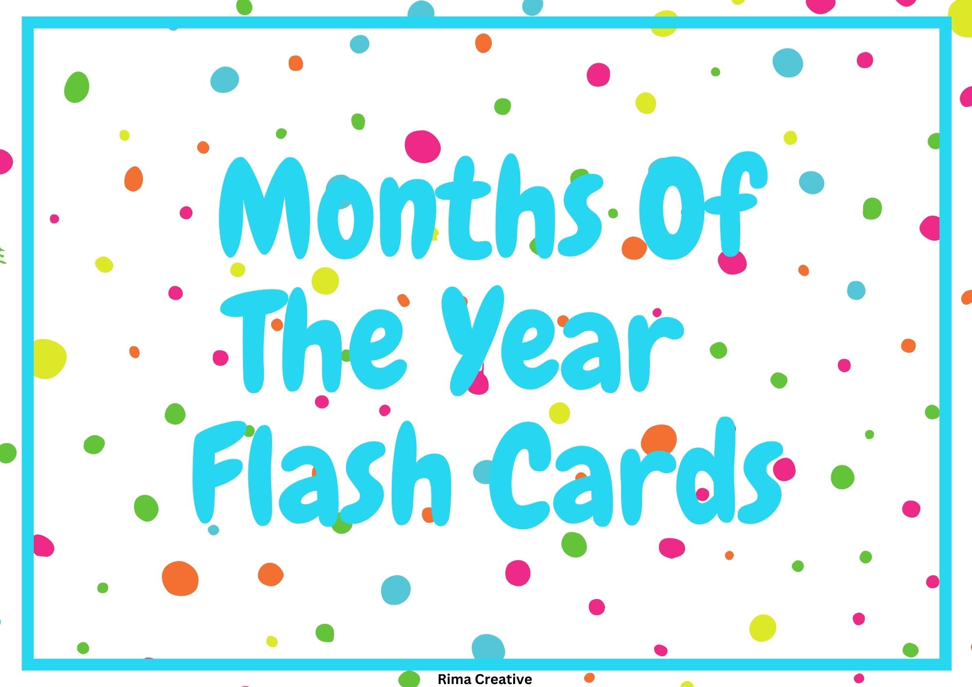 Months of the year Simple flash cards | Made By Teachers