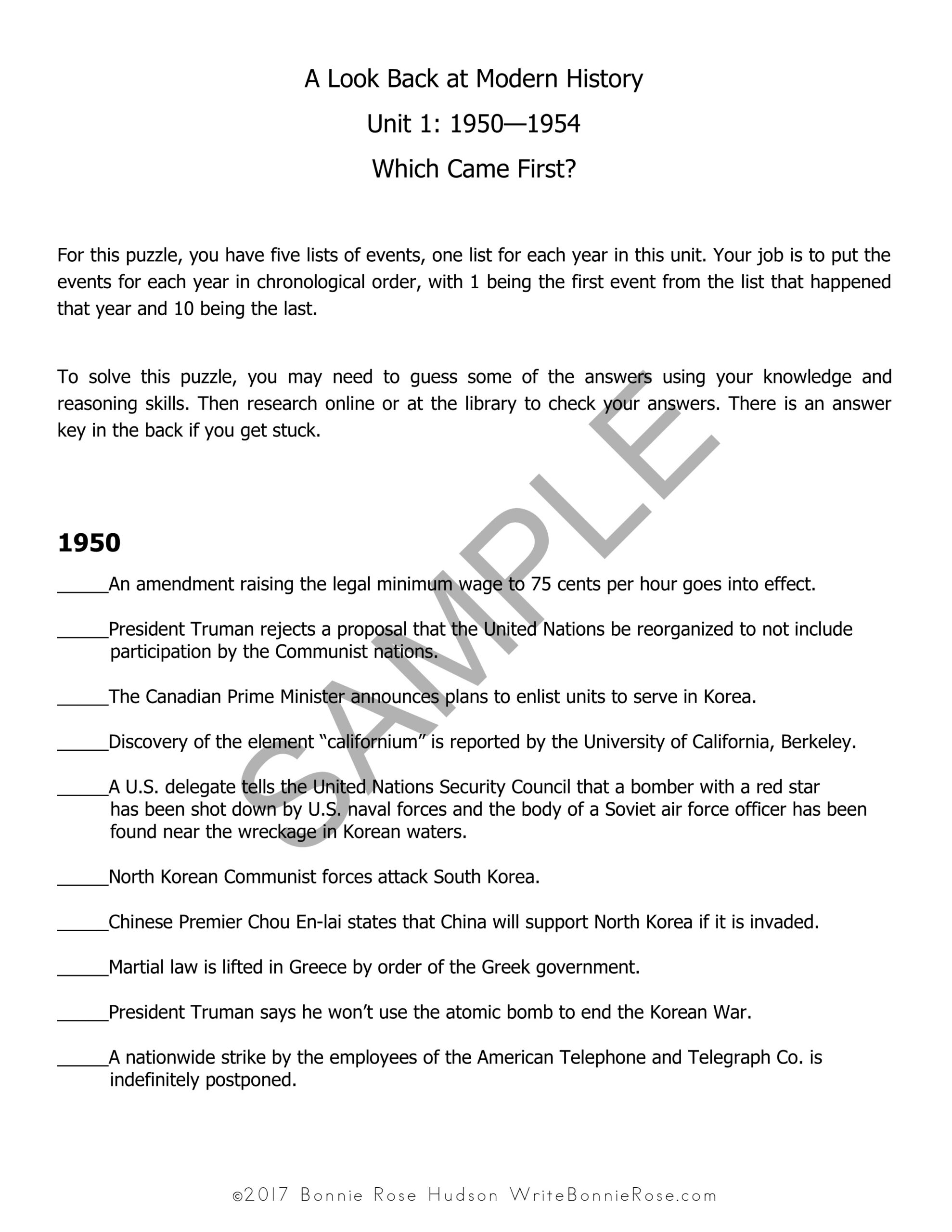 A Look Back at Modern History: 1950-1959 | Made By Teachers