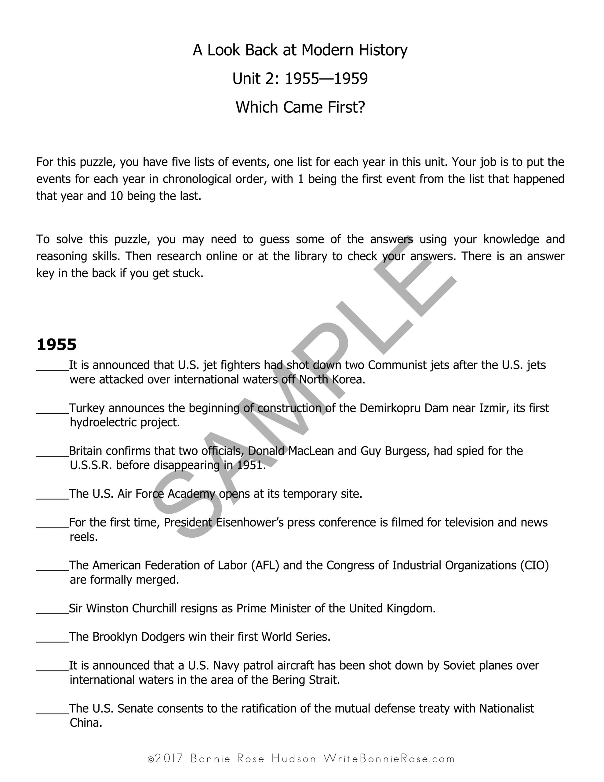 A Look Back at Modern History: 1950-1959 | Made By Teachers