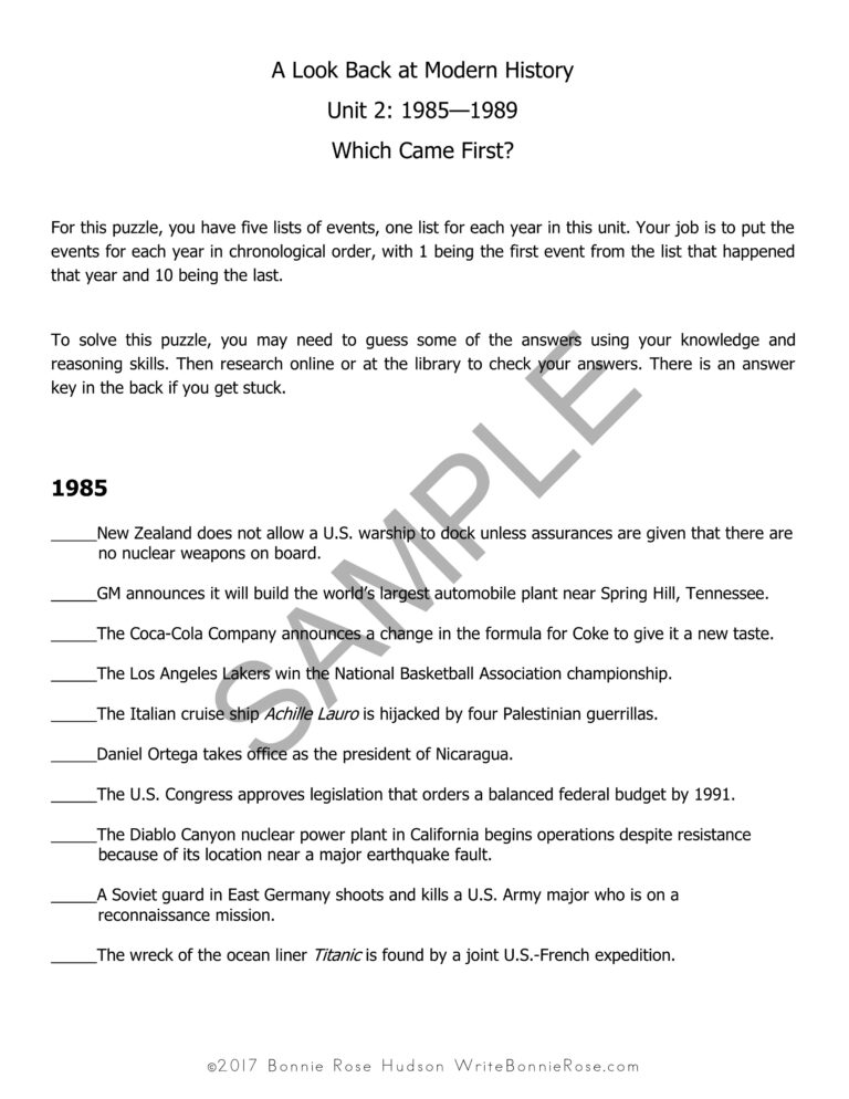 A Look Back at Modern History: 1980-1989 | Made By Teachers