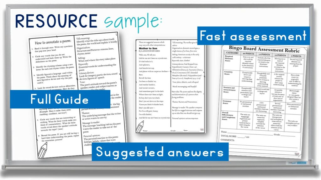 Poetry Lesson - Mother to Son by Langston Hughes - Print and Digital ...