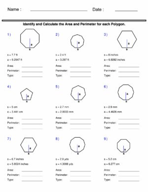 Area and Perimeter of Regular Polygons - Quadrilaterals and Polygons ...