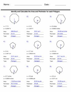 Area and Perimeter of Regular Polygons - Quadrilaterals and Polygons ...