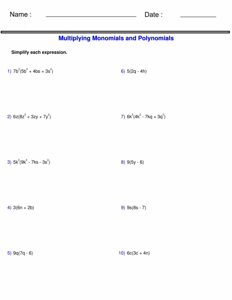 Multiplying Monomials and Polynomials - pre-algebra | Made By Teachers