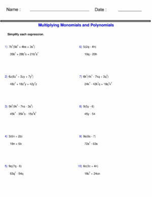 Multiplying Monomials and Polynomials - pre-algebra | Made By Teachers