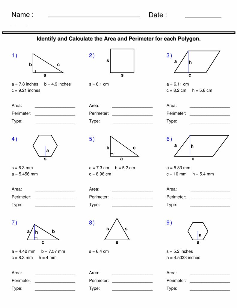 Area and Perimeter Using Various Polygons - Quadrilaterals and Polygons ...