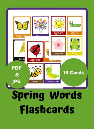 Printable Spring Sight Word Vocabulary Flashcards Spring Activity ...