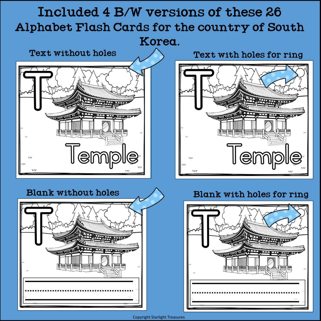 Alphabet Flash Cards for Early Readers - Country of South Korea | Made ...