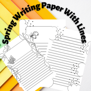 Spring Writing Paper With Lines,Spring Flower Writing Paper | Made By ...