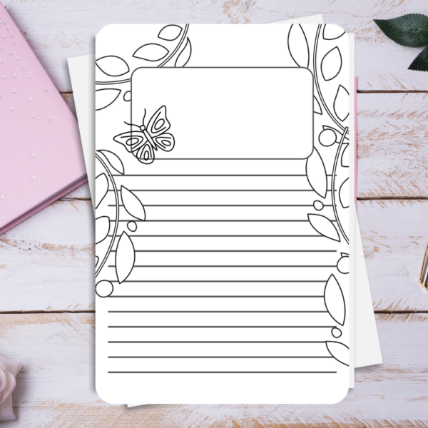 Spring Writing Paper With Lines,Spring Flower Writing Paper | Made By ...