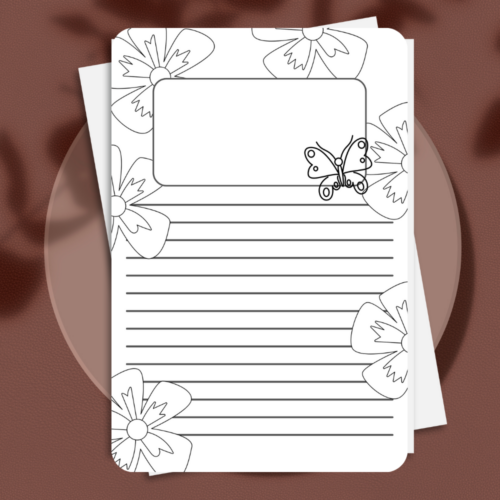 Spring Writing Paper With Lines,Spring Flower Writing Paper | Made By ...