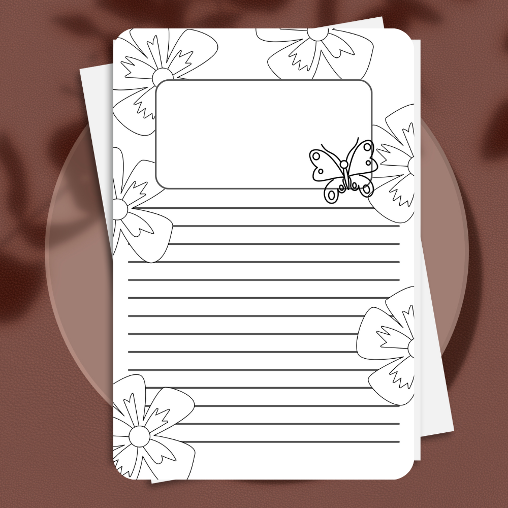 Spring Writing Paper With Lines,Spring Flower Writing Paper | Made By ...