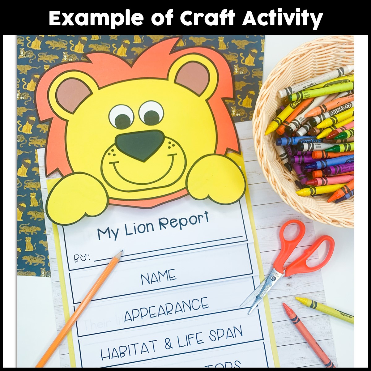 Lion Craft Activity | Animal Research Reports | Jungle Animals | Safari ...