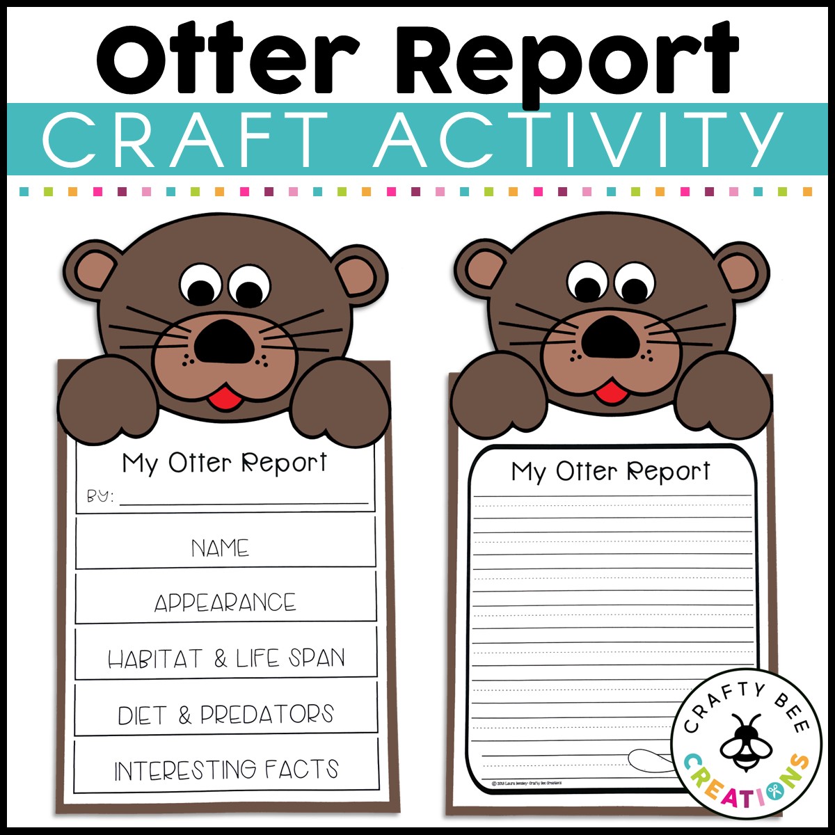 Otter Craft Activity | Animal Research Reports | Ocean Animals | Fresh ...