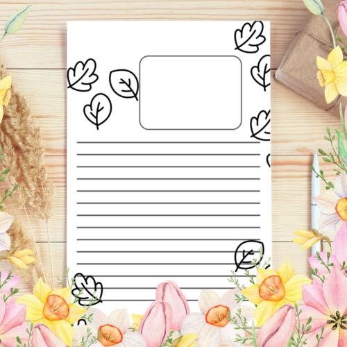 Spring Writing Paper With Lines,Spring Flower Writing Paper | Made By ...