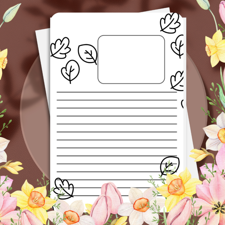 Spring Writing Paper With Lines,Spring Flower Writing Paper | Made By ...