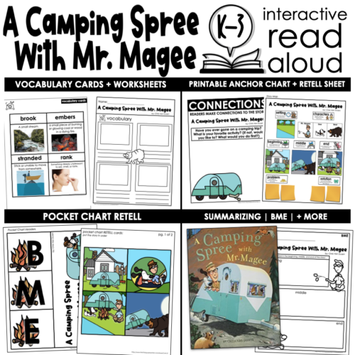 Camping Spree With Mr. Magee Interactive Read Aloud Activities | RETELL ...