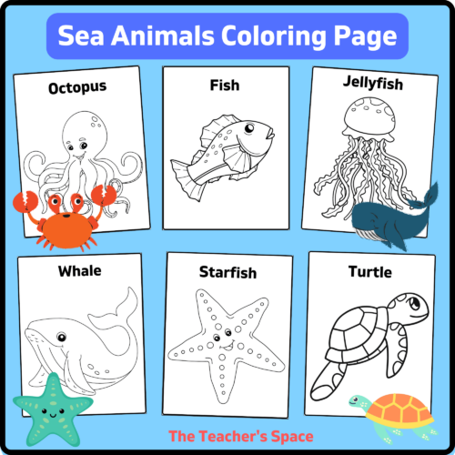 Sea Animals Coloring Page | Made By Teachers