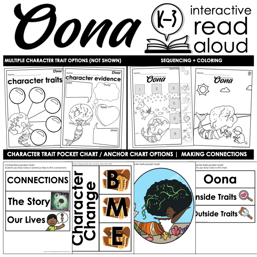 Oona by Kelly Dipucchio Reading Comprehension Kit | Interactive Read ...