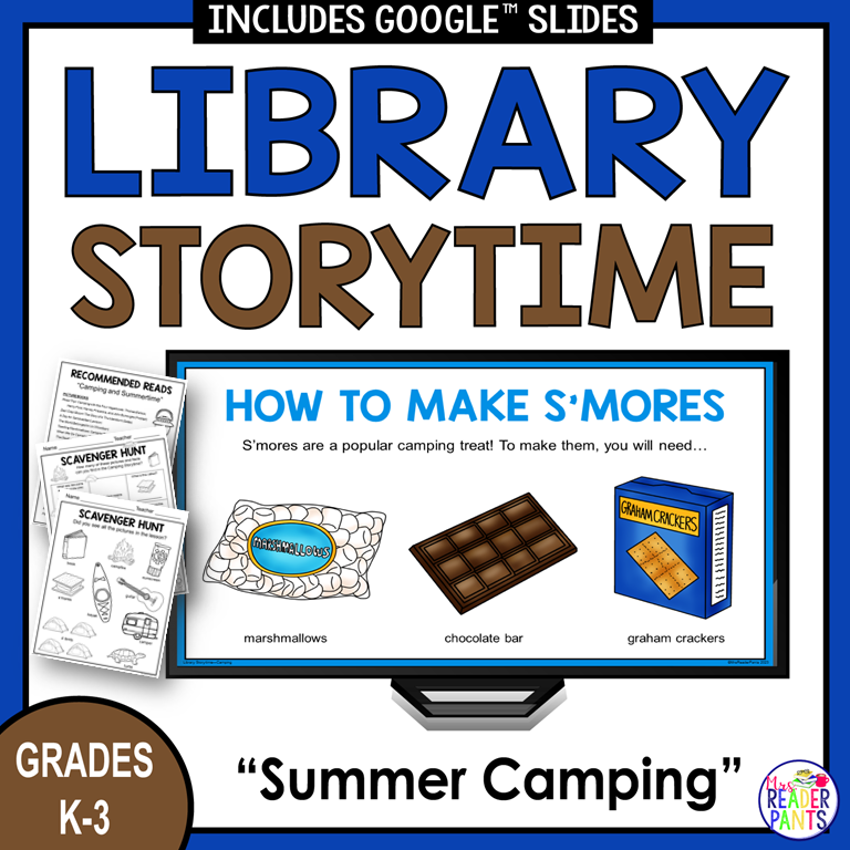Summer Camping Library Storytime - Elementary Library Lessons - Summer ...