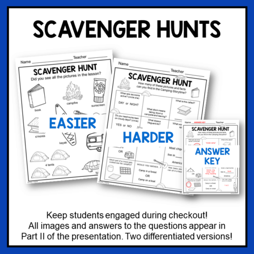 Summer Camping Library Storytime - Elementary Library Lessons - Summer ...