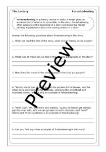 Shirley Jackson "The Lottery" worksheets | Made By Teachers