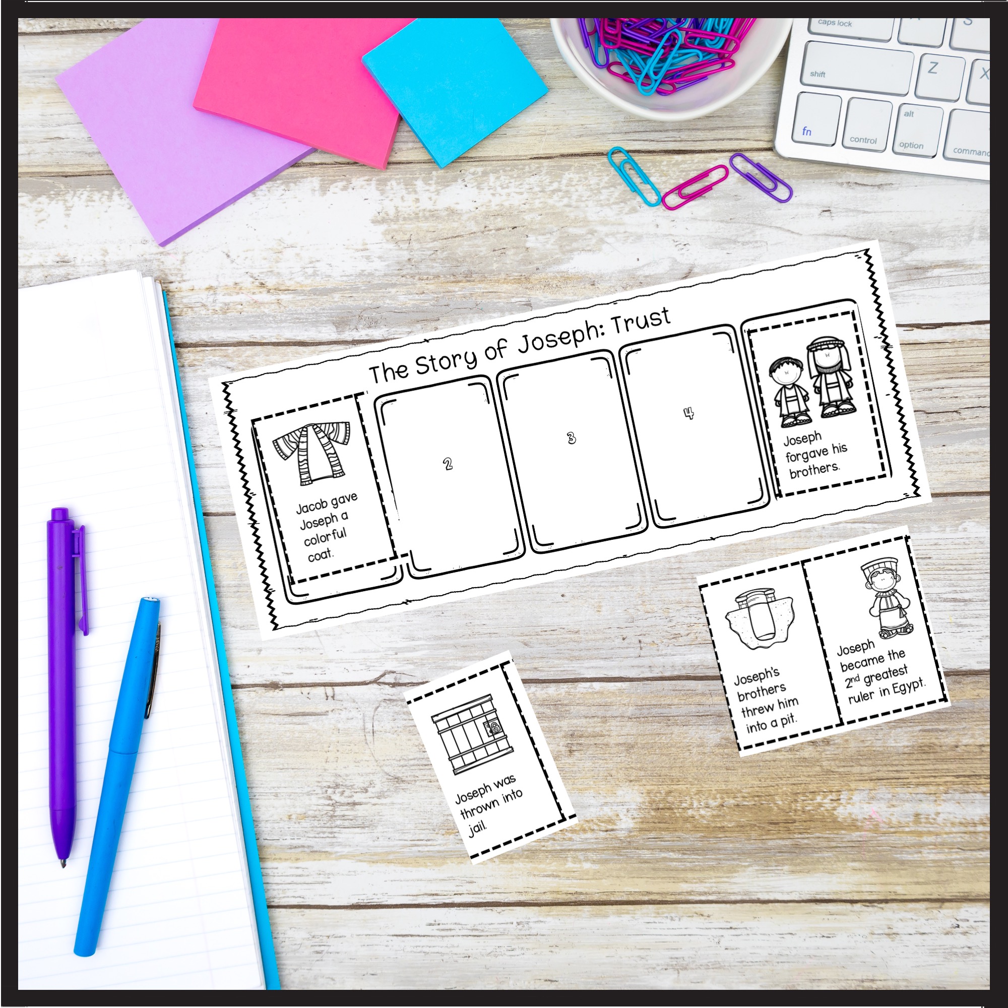 Joseph and his coat of many colors Bible lesson for Kids 1st 2nd grade ...