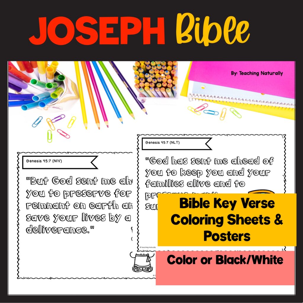 Joseph and his coat of many colors Bible lesson for Kids 1st 2nd grade ...