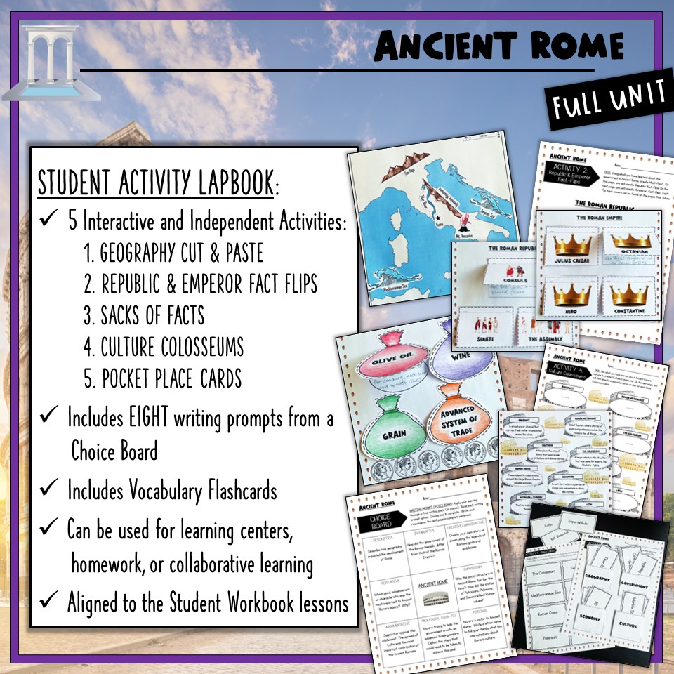 Ancient Rome Unit Bundle- Reading Passages, Activities, PowerPoint ...