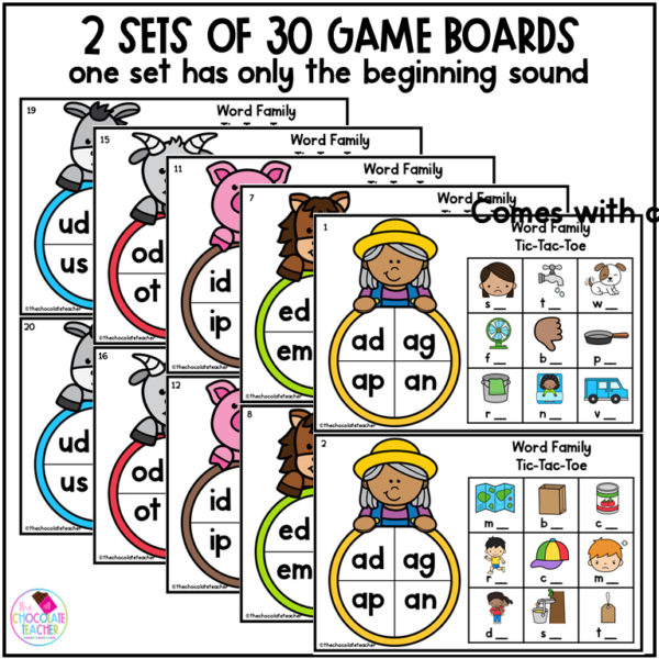 CVC Word Families Phonics Game - Short Vowels | Made By Teachers