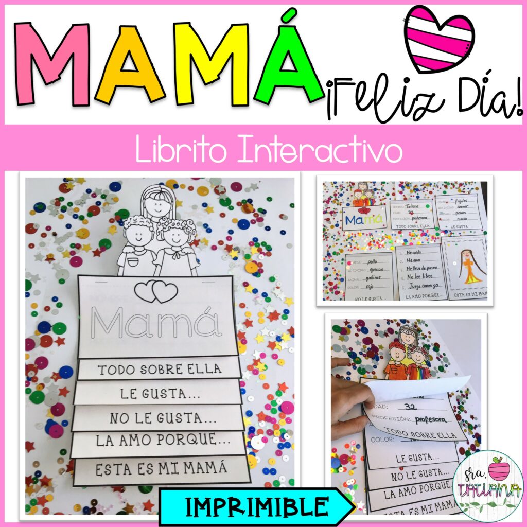 Spanish Mother's Day Flip Book | Día de las Madres Librito Interactivo ...