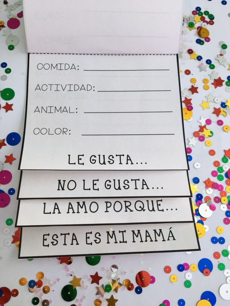 Spanish Mother's Day Flip Book | Día de las Madres Librito Interactivo ...